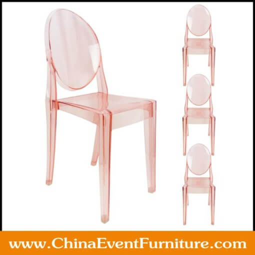 Polycarbonate Pink Ghost Chairs For Weddings