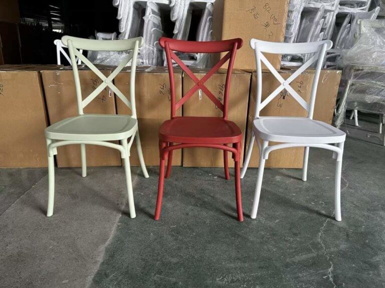 Lightweight Resin Cross Back Chairs Wholesale